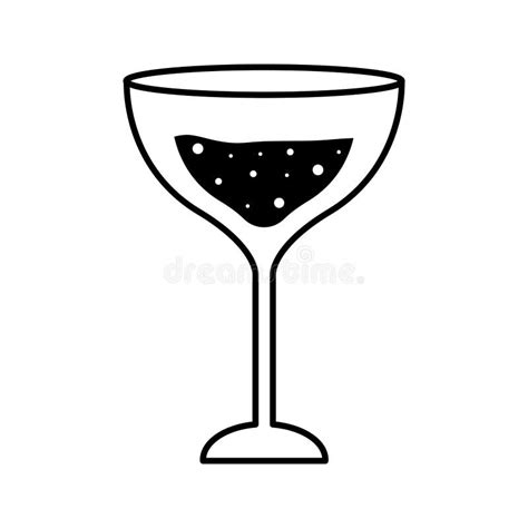 Margarita Cocktail Glass Cup Silhouette Style Icon Vector Design Stock