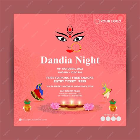 Premium Vector Vector Illustration For Dandiya Night Party Invitation