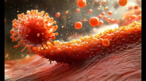 Intricate Microscopic View Of Lysosomes And Cellular Interaction