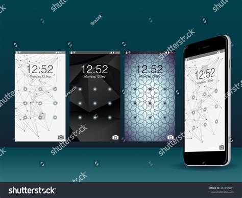 Modern Lock Screen Ui Ux Gui Stock Vector Royalty Free 482491081