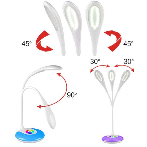 3w Led настолна лампа с вградена батерия 16 светодиода 5500k 256 Rgb цвята 3 режима на