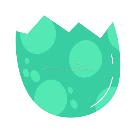 Broken Eggshell Flat Icon Exotic Egg Stock Vector Illustration Of
