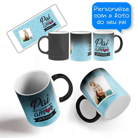 Caneca Magica Personalizada Como E Grande O Meu Amor Elo7