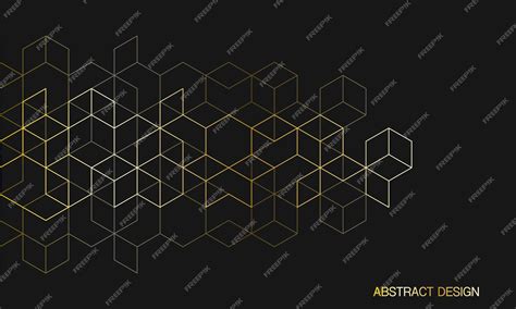 Premium Photo Raphic Design Elements With Isometric Shape Golden Blocks