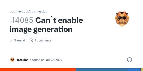 can`t enable image generation · open webui open webui · discussion