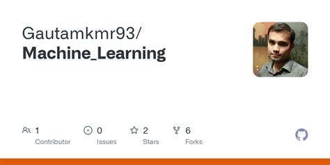 GitHub Gautamkmr Machine Learning