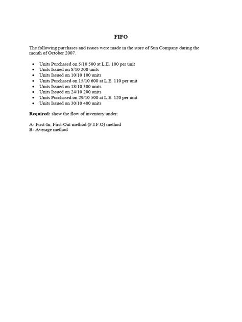 Fifo Example Pdf