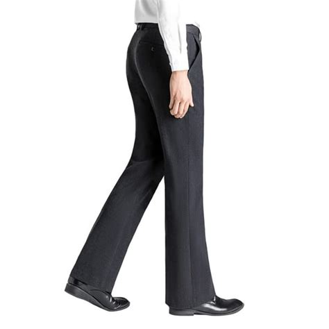 Haorun Men Bell Bottom Flare Pants Vintage Bootcut Slim Fit Formal