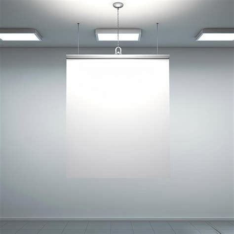 Premium Ai Image Blank White Poster On The Wall In The Room