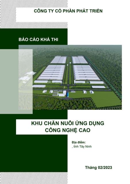 Thuyết Minh Dự án Chăn Nuôi ứng Dụng Công Nghệ Cao Docx