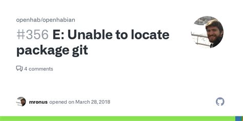 E Unable To Locate Package Git Issue 356 Openhab Openhabian GitHub