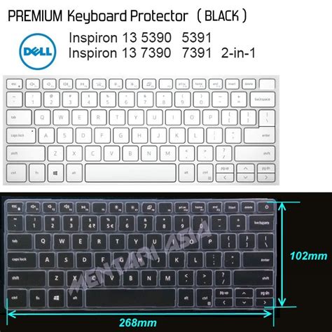 Jual Keyboard Protector Dell Inspiron 13 5390 7390 Premium Black Shopee Indonesia
