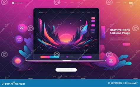 Radiant Realms Vector Ui Ux Brilliance Ai Generate Stock Photo