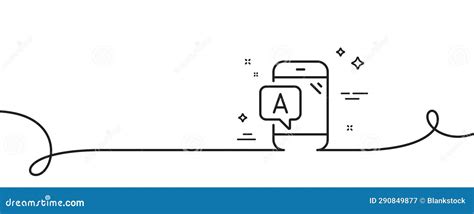 ab testing line icon ui phone test sign continuous line with curl vector stock illustration