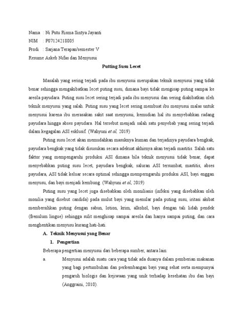 005 Risma Sintya Puting Susu Lecet Askeb Nifas Pdf