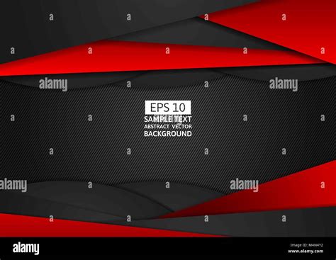 Red And Black Geometric Abstract Vector Background Modern Design With Copy Space For Your