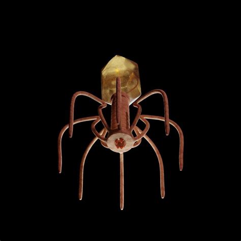 3d Model Bacteriophage Virus 3d Model Sci Fi Vr Ar Low Poly Cgtrader