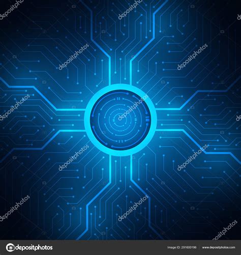 Microchip Technology Background Blue Circuit Board Pattern Stock Vector Image By ©supakritleela