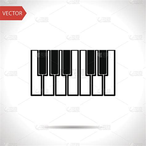 钢琴键的图标