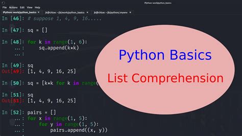 Python Basics 29 List Comprehension Youtube