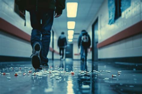 Premium Photo Unrecognizable High School Students Dealing Drugs In