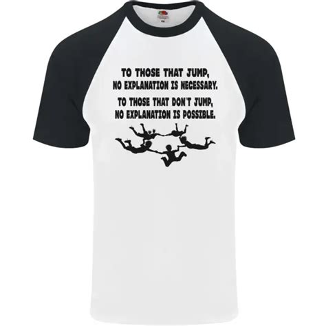 SAUT EN PARACHUTE Non Explanation Chute Libre Paras HOMMES S S Baseball