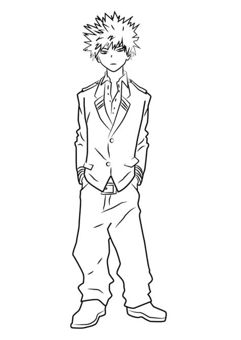 Coloriage Katsuki Bakugo à imprimer sur ColoriageEnfant