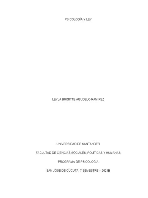 Psicología Y Ley Pdf Victimologia Salud Mental