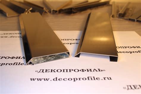 Профиль отделочный плинтус "брусок" стальной СТАЛЬ, длина-2,5м