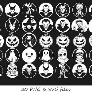 Halloween Characters SVG Vampire SVG Zombie SVG Witch Svg Ghost Svg Pumpkin Svg