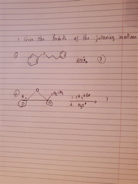 Solved I Am Trying To Find The Products Of Those 2 Chegg Com