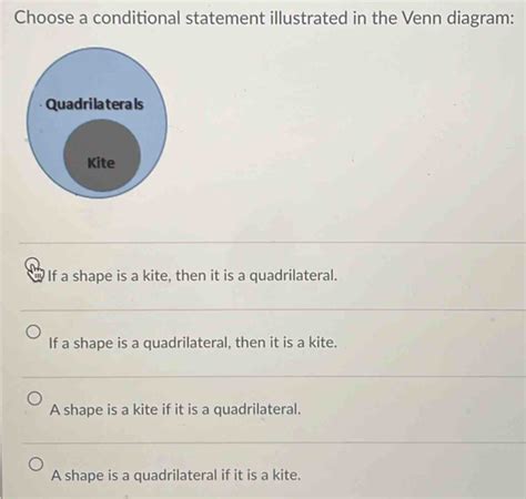 Choose A Conditional Statement Illustrated In The Venn Diagram If A