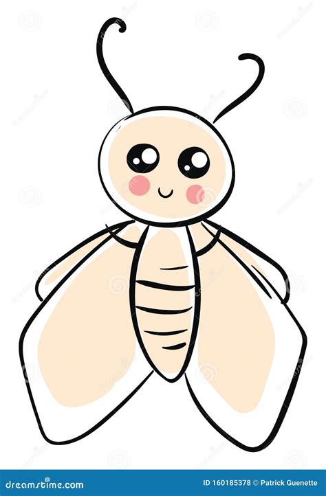 Cute Moth Illustration Vector Stock Vector Illustration Of Fabric