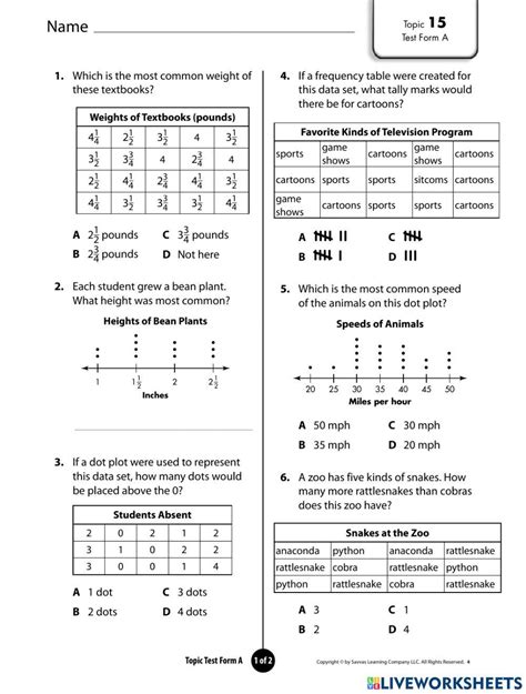 Savvas Realize Worksheets