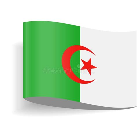 Algeria Map And Flag Detailed Vector Illustration Stock Illustration