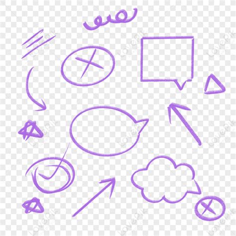 한국 일러스트 교육 보라색 수정 낙서 밑줄화살대한민국 Png 일러스트 무료 다운로드 Lovepik