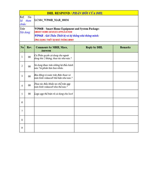 Comment Sheet Pdf