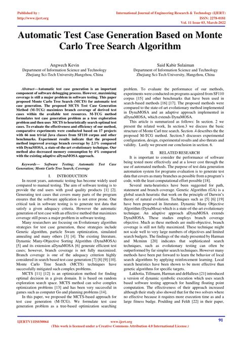 Pdf Automatic Test Case Generation Based On Monte Carlo Tree Search