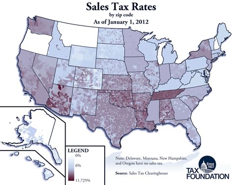 Sales Tax Rates By Zip Code 2012 Maps On The Web