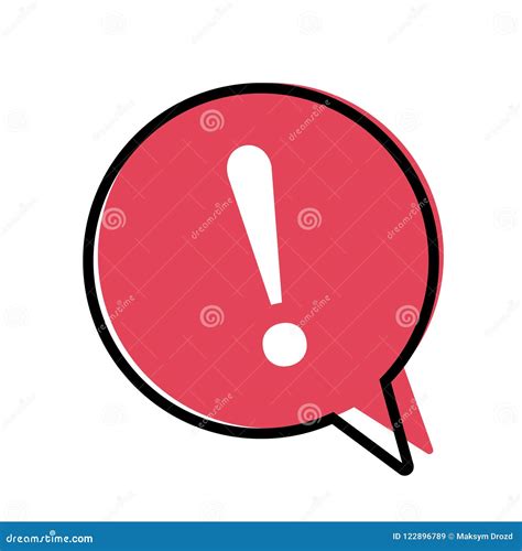 Exclamation Mark In Red Speech Bubble Attention Sign In Speech Bubble