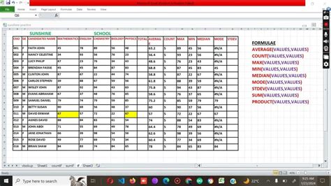 Excel Formulas and Functions Tutorial - YouTube
