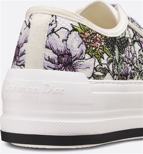 Sneaker De Plataforma Walkndior Algodón Bordado Con El Motivo D