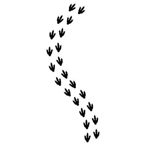 Dinosaur Footprints Icon Vector Dinosaur Tracks Illustration Sign