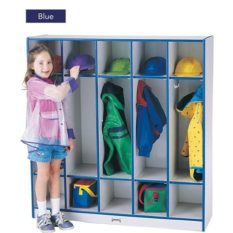 5 Section Coat Locker Blue Edge By Jonti Craft