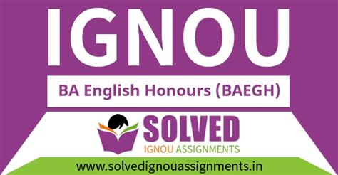 IGNOU BA English Honours Solved Assignment 2023 24