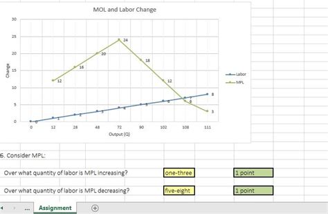 solved 6 i put the mpl numbers in myself labor output