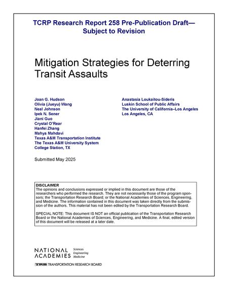 Mitigation Strategies For Deterring Transit Assaults The National Academies Press