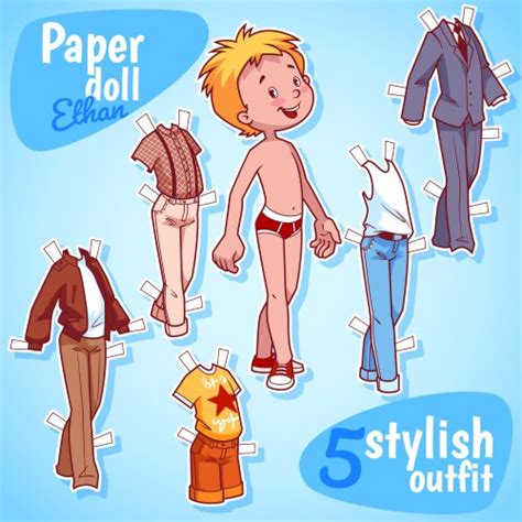 Cheerleader Paper Doll Royalty Free Vector Image