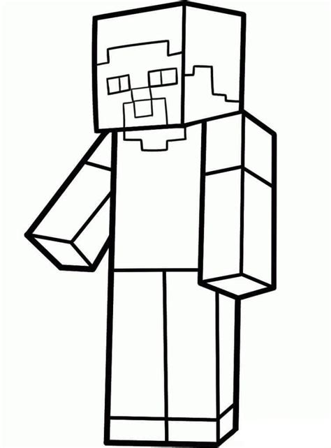 Fise De Colorat Cu Minecraft Zombie Simplu Desc Rca I Imprima I Sau