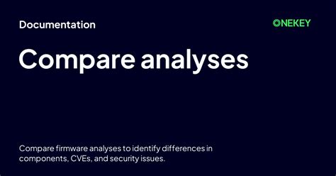 Compare Analyses Documentation